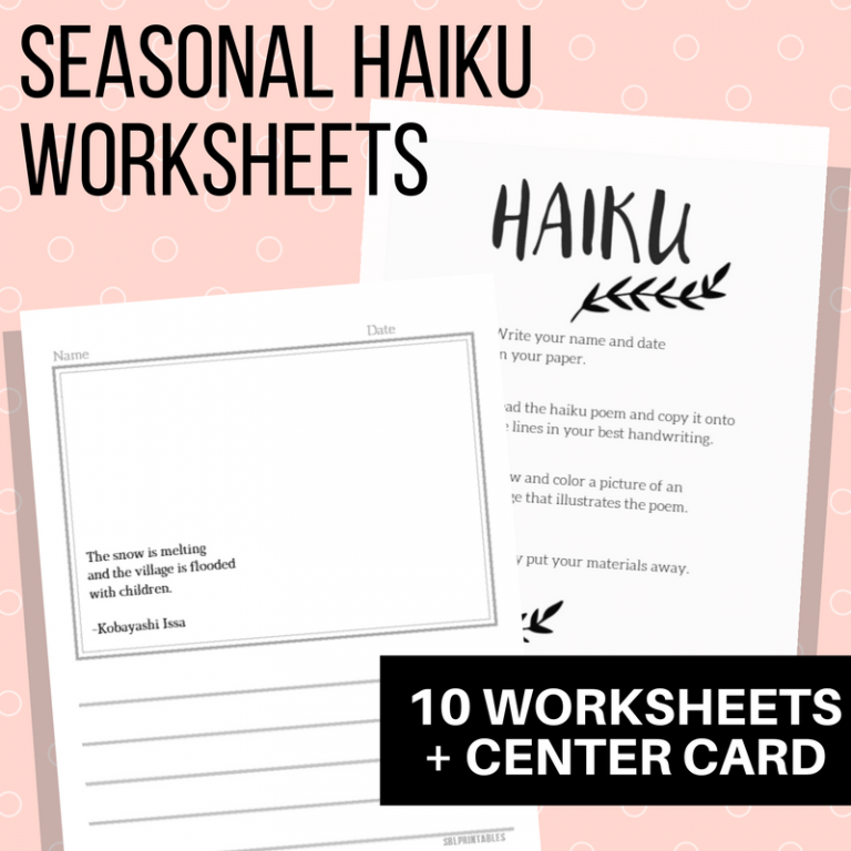 Teaching Japanese Haiku Poems to Children + Haiku Worksheets - The ...