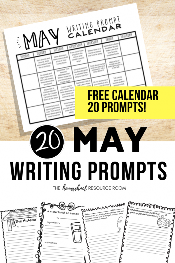 May Writing Prompts: FREE May Writing Prompt Calendar! - The Homeschool ...
