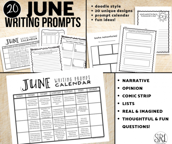 June Writing Prompts: FREE June Writing Prompt Calendar! - The ...