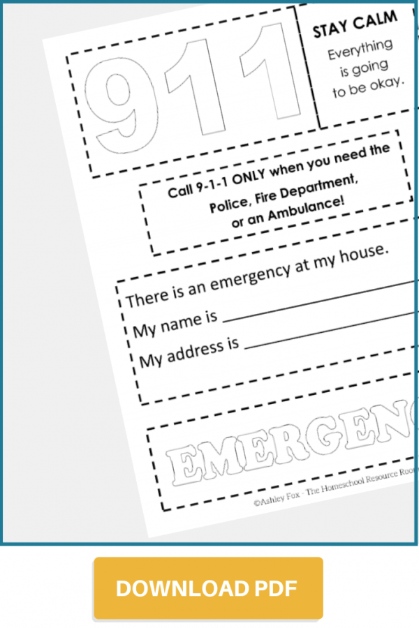Fire Safety Cut & Paste - The Homeschool Resource Room
