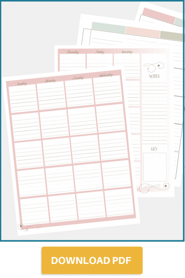 Undated Family Calendar & Lesson Planner - The Homeschool Resource Room
